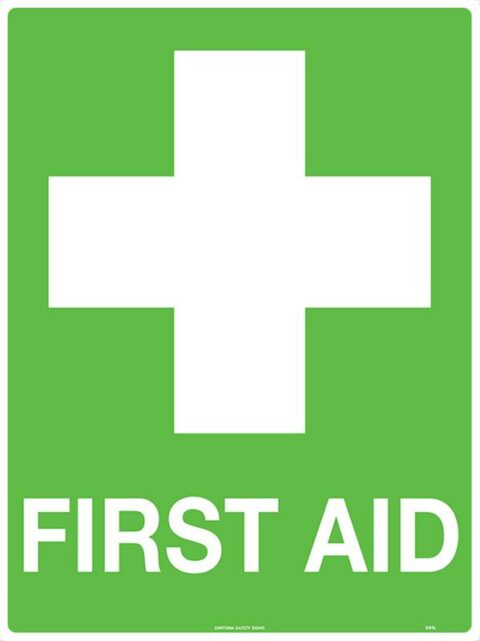 First Aid Wall Sign - Macarthur Wrap & Strap